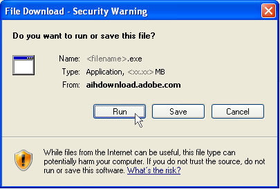 6. When Security Warning dialog box appears, click Run.